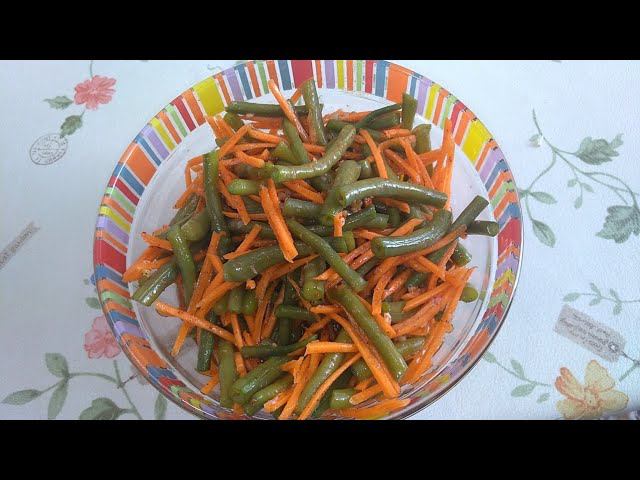 Зелёная фасоль по корейски.