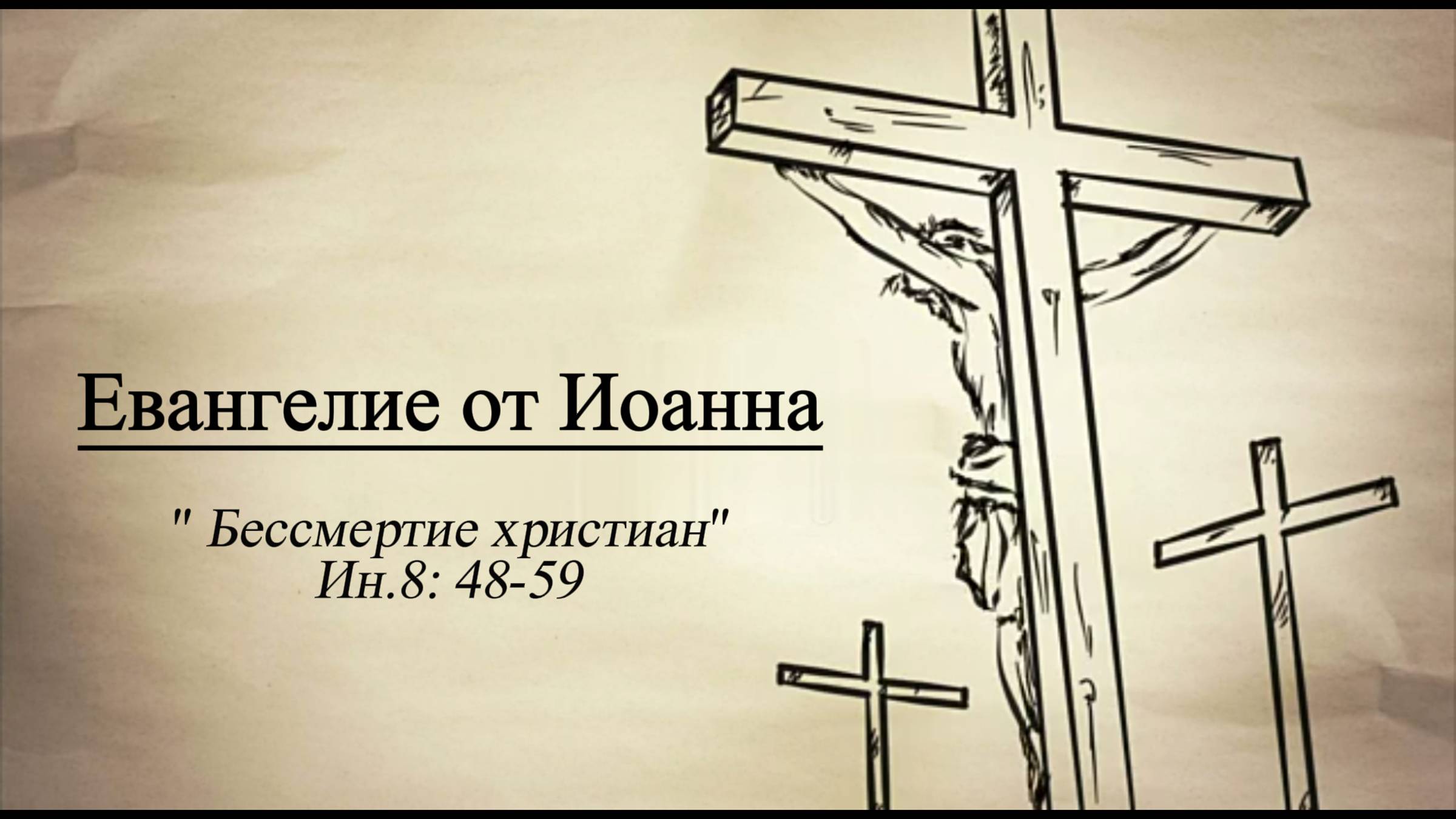 Сергей Шалимов, Евангелие от Иоанна (Бессмертие христиан) Ин.8.48-59