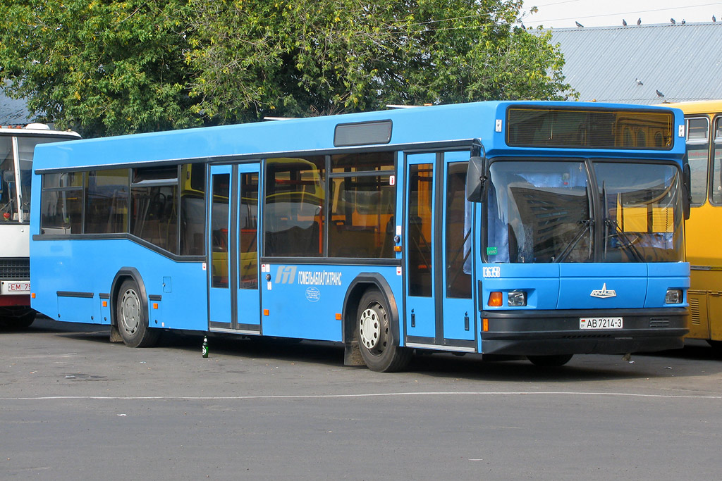 Автобус Гомеля МАЗ 103.С62 АВ 7214-3 Маршрут 60 АВ - Ленинская (Луначарского - П-т на Романовичи)