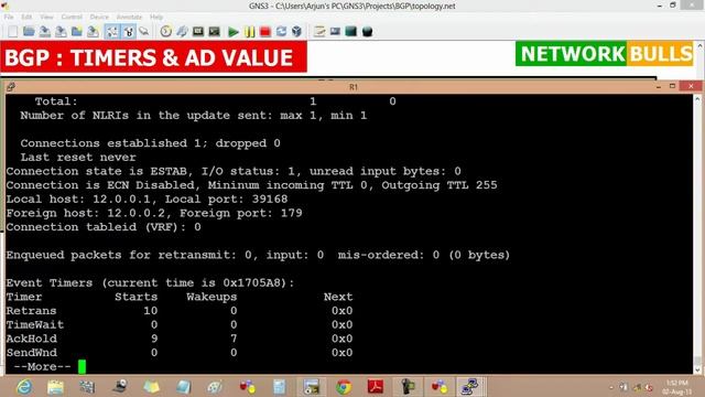 BGP: Timers(Hold Down Timer, Route Update Timer) and AD value ...