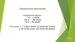 Урок английского языка 2 класс. Would like \ may