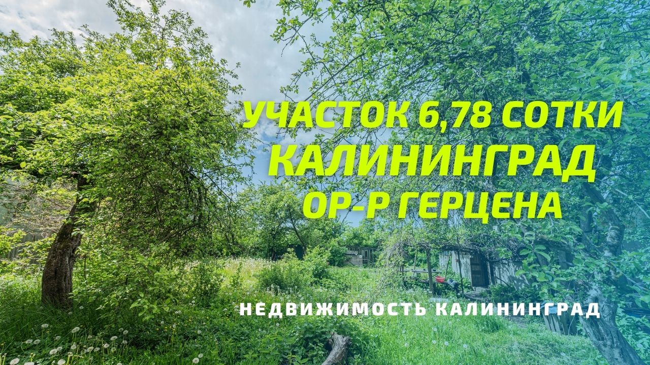 Участок 6,78 соток ор-р ул Герцена | Недвижимость Калининград