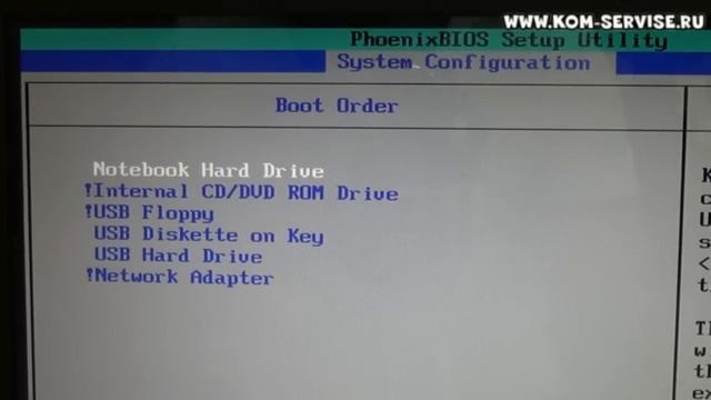 Как зайти и настроить BIOS ноутбука COMPAQ CQ60 CQ61 для установки ...