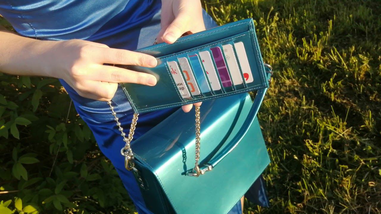 Сумка женская. Кожа лакированная,  Италия. Бирюзово-голубого цвета. Изделия из кожи. СКСтиль.