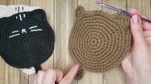 Very Cute Crochet Cat. Crochet Cup Stand. Detailed Tutorial