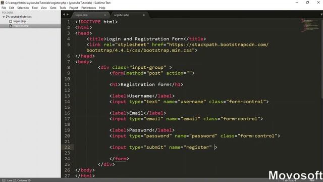 The Best Responsive Login And Registration Form In Php Using Mysql Database Part One смотреть