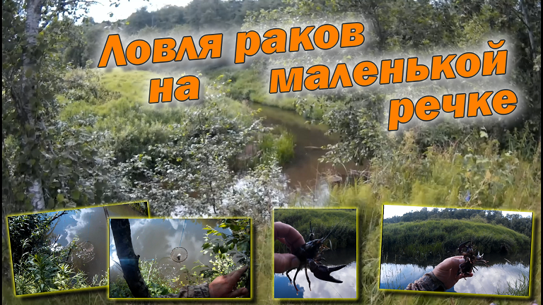 Ловля раков на маленькой речке.mp4