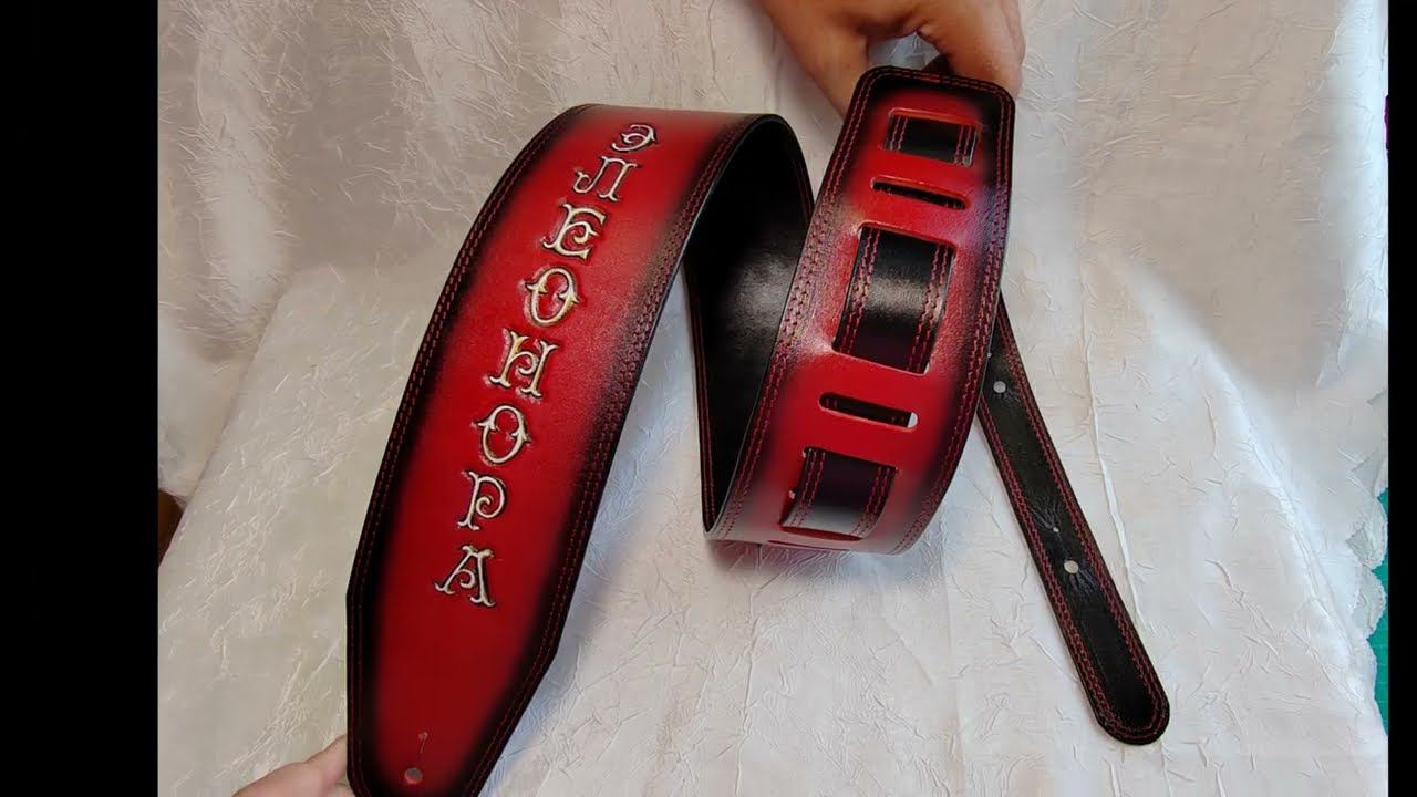 Ремень для гитары. Изделия из кожи. СКСтиль. Музыкальное видео создания ремня для гитары: Элеонора.