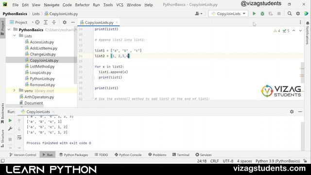 List Datatype in Python - Part 4 @vizagstudents – смотреть онлайн видео от Питоновый лайфстайл в ...