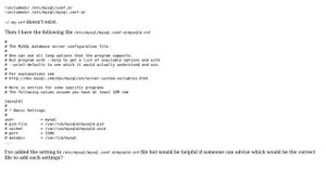 Databases: Mysql - which cnf file to update