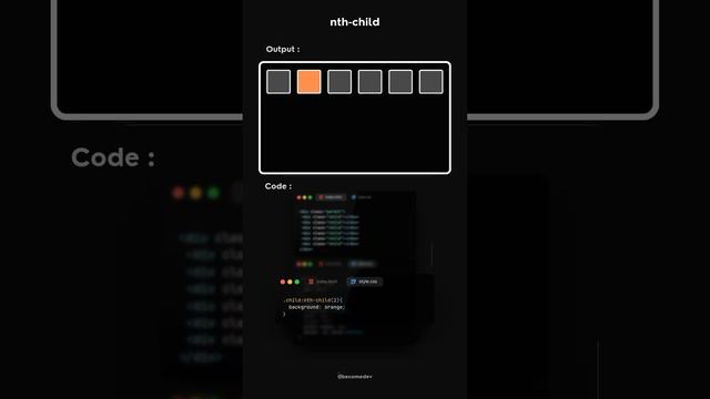 how to use nth child in css  #css #shortvideo #becomedev
