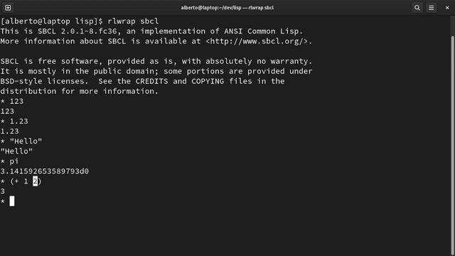 Common Lisp #2 - Playing with the REPL