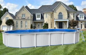 Монтаж овального  бассейна Акватюнинг Premium Pool
