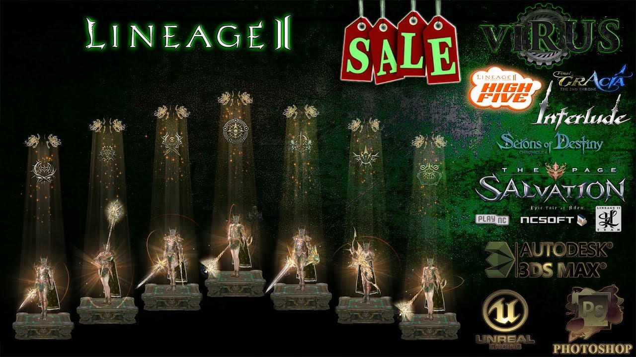 New NPC Hero MDarkElf with Effects and Logo. LINEAGE II. HighFive-GoD  ◄√i®uS►