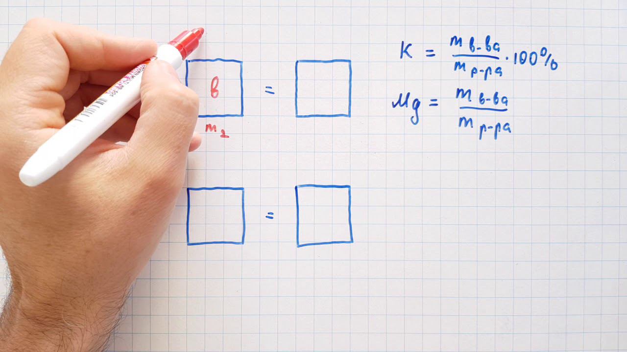 Концентрация. Схема решения.