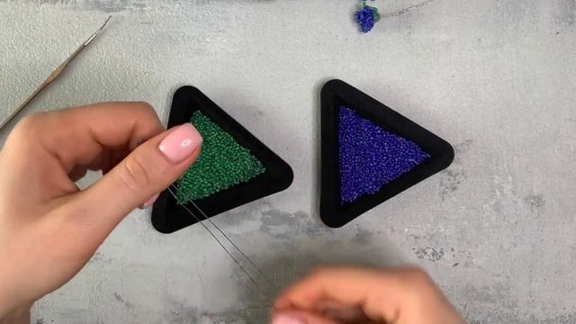 Лимониум (Ста тица) из бисера. Цветы из бисера. (Beaded flowers)