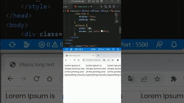 How to make CSS ellipsis for long text #css3 #html5 #htmltutorial