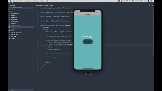 Animated with ZStyle for React Native - Modal example – смотреть онлайн ...