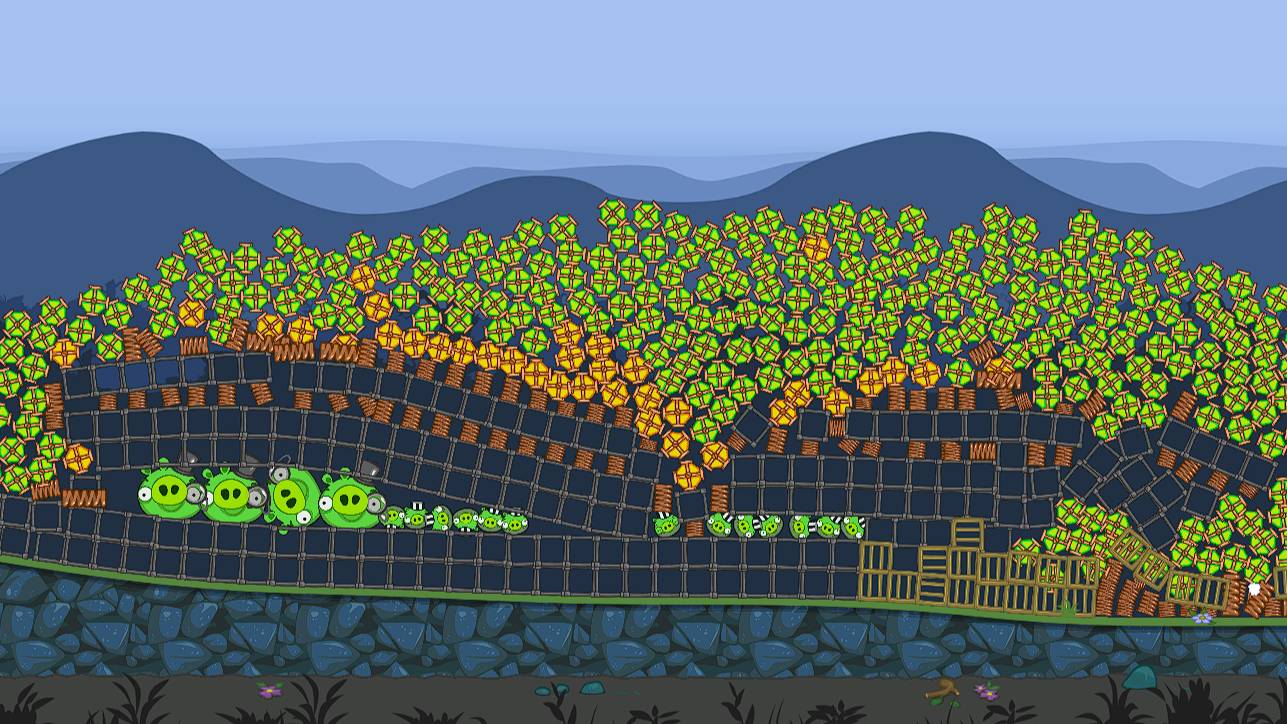 разные задумки в Bad Piggies