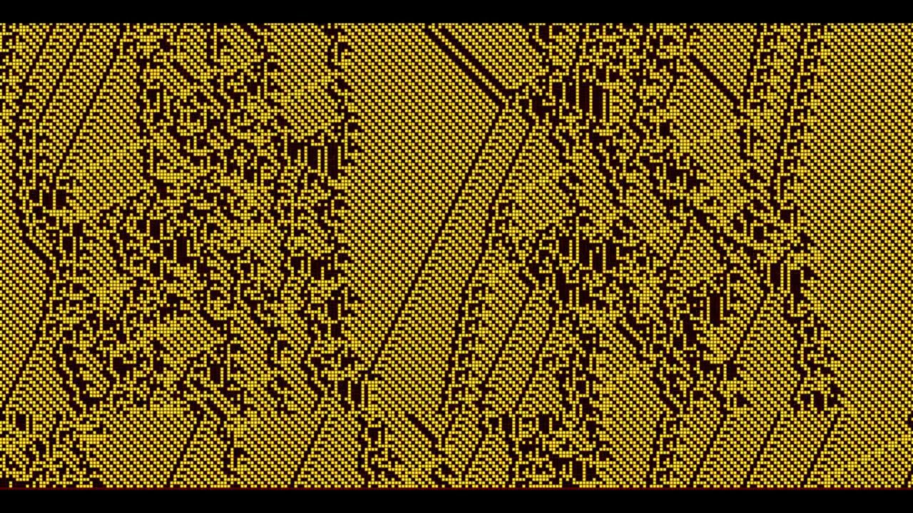 CA 1D Binary   Chaotic gliders mcl