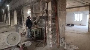 Резка алмазным канатом.