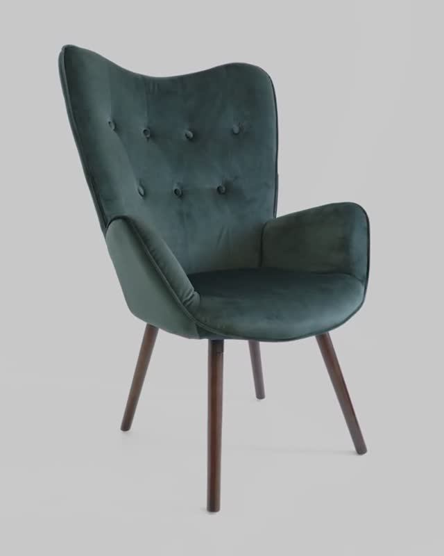 Стул Гранд велюр. Стул-кресло с высокой спинкой и мягкой обивкой