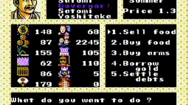 Nobunaga's Ambition II - NES Gameplay
