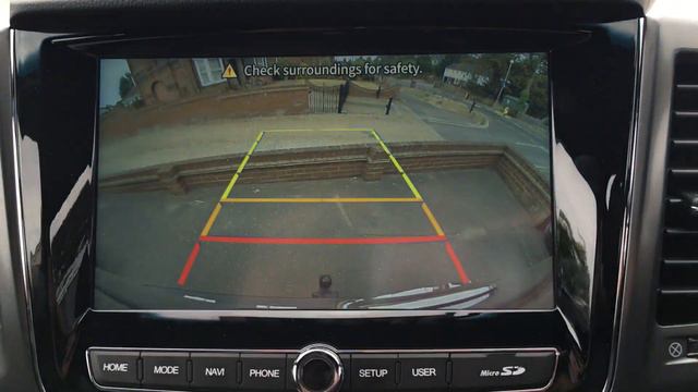 How to use the Reverse Camera on the infotainment unit in the SsangYong ...
