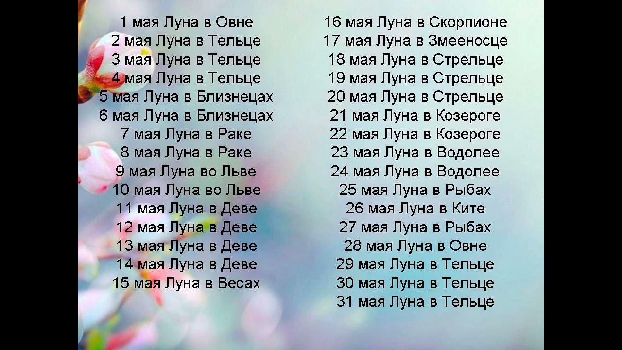 Лунный календарь 2022 года