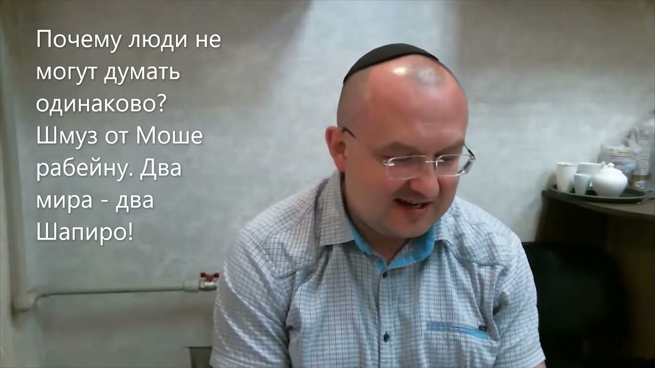 Почему люди не могут думать одинаково? Шмуз от Моше рабейну. Два мира-два Шапиро? Глава Пинхас