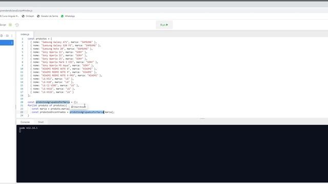 GroupBy em Array javascript usando Objeto – смотреть онлайн видео от JavaScript: разработка ...