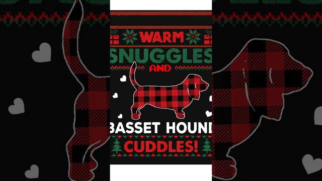 Basset Hound Dog Lovers Christmas Ugly Christmas Sweater Essential T-Shirt