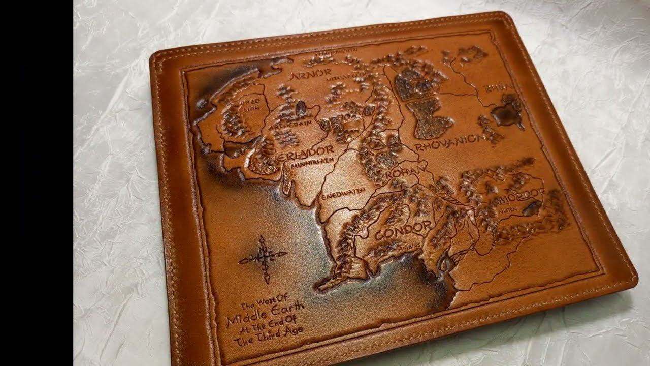 Чехол для электронной книги. Изделия из кожи. СКСтиль. Музыкальное видео по созданию Властелин колец