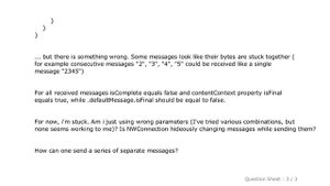 iOS : Swift Network framework with TCP