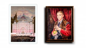 Рисую картину "Мальчик с яблоком" из фильма Отель Гранд Будапешт / The Grand Budapest Hotel