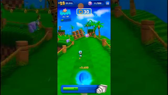 Sonic dash Green hill zone game play