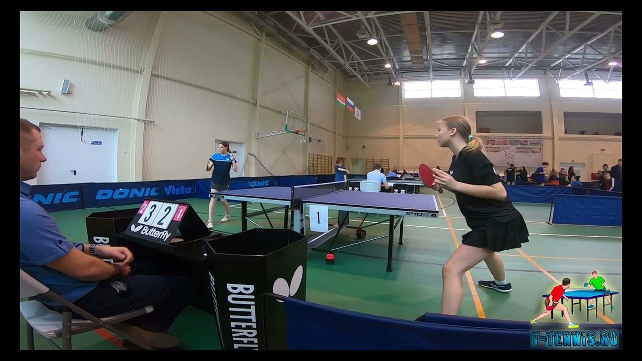 Гаврева Ярослава - Статкевич Елизавета. Боровск май 2023. Настольный теннис.