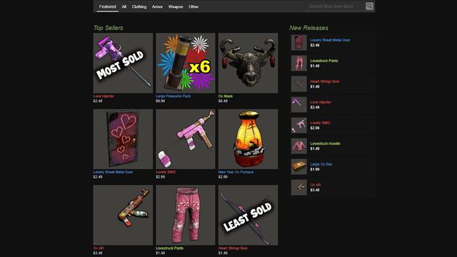 Rust Investing - Valentines Day Rust Skins, Love Injector Jackhammer ...