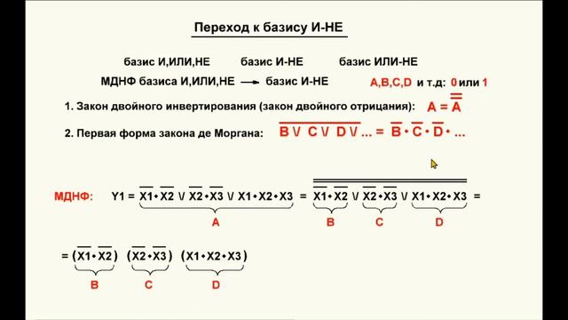 18. Видеоурок 2.18. Переход к базису И-НЕ