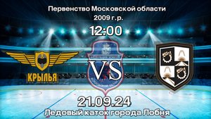 Хоккейный матч ХК КРЫЛЬЯ VS ХК БАЛАШИХА | ПЕРВЕНСТВО МОСКОВСКОЙ ОБЛАСТИ | 2009 г.р.