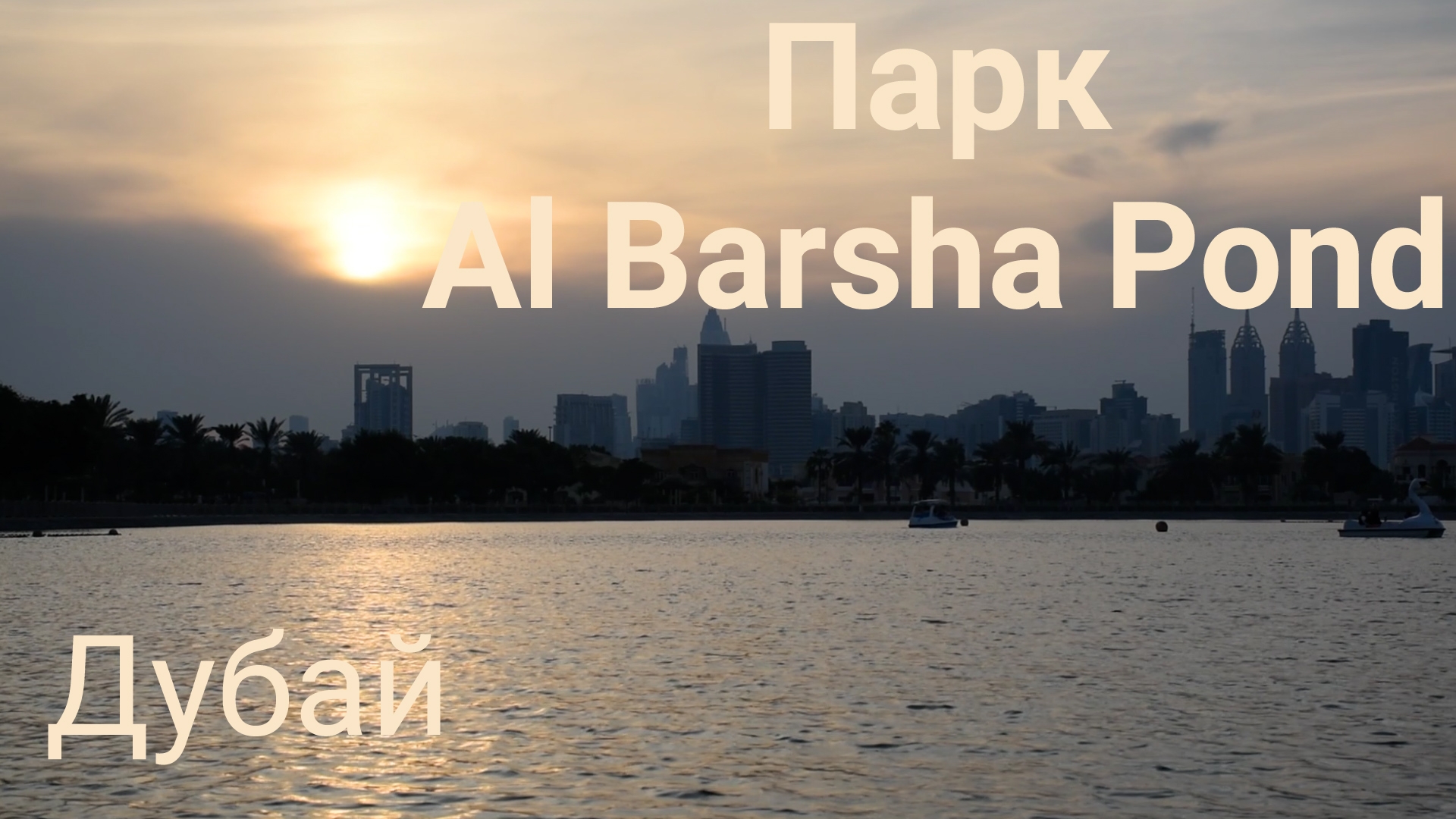 Парк в Дубае. Al Barsha pond.