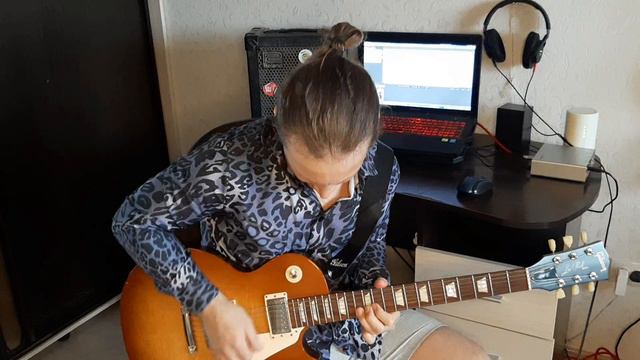 Сумасшедший кавер "Still Got The Blues" на электрогитаре! (импровизация)