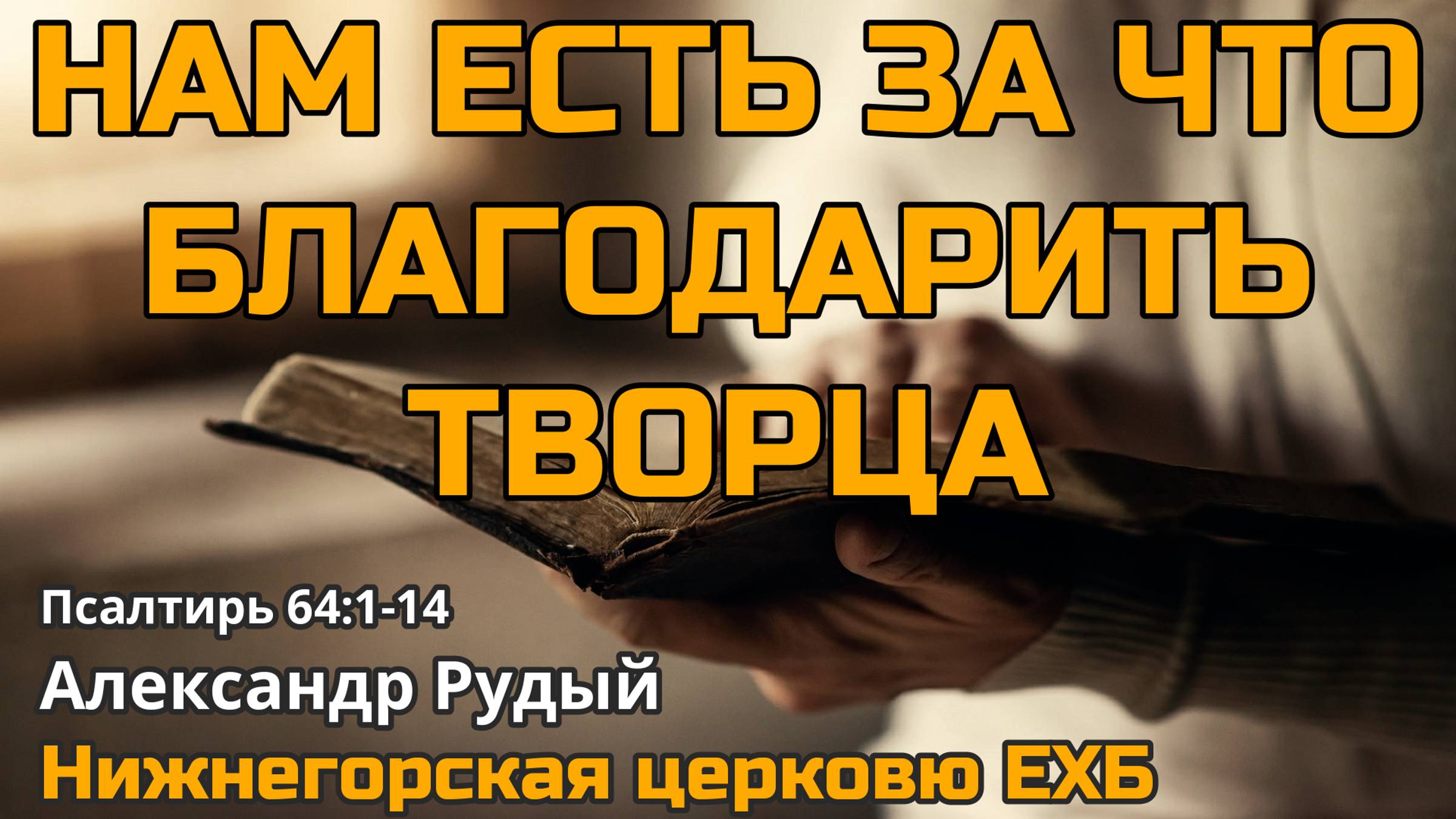 Нам есть за что благодарить Творца (Александр Рудый)