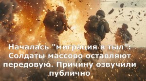 Началась "миграция в тыл": Солдаты массово оставляют передовую. Причину озвучили публично