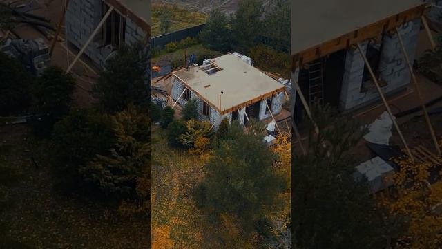 Бетонирование плиты перекрытия #строительстводома #загородныйдом #коттедж  #домизгазобетона