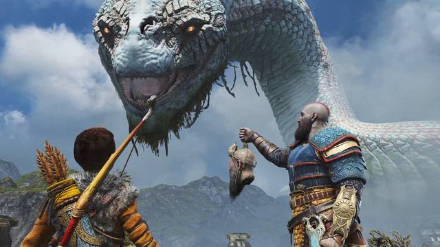God Of War 2018, Мировой Змей съел статую Тора