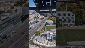 Панорамный лифт в здании Большого трибунала в Париже, скорость 2,5 м/сек