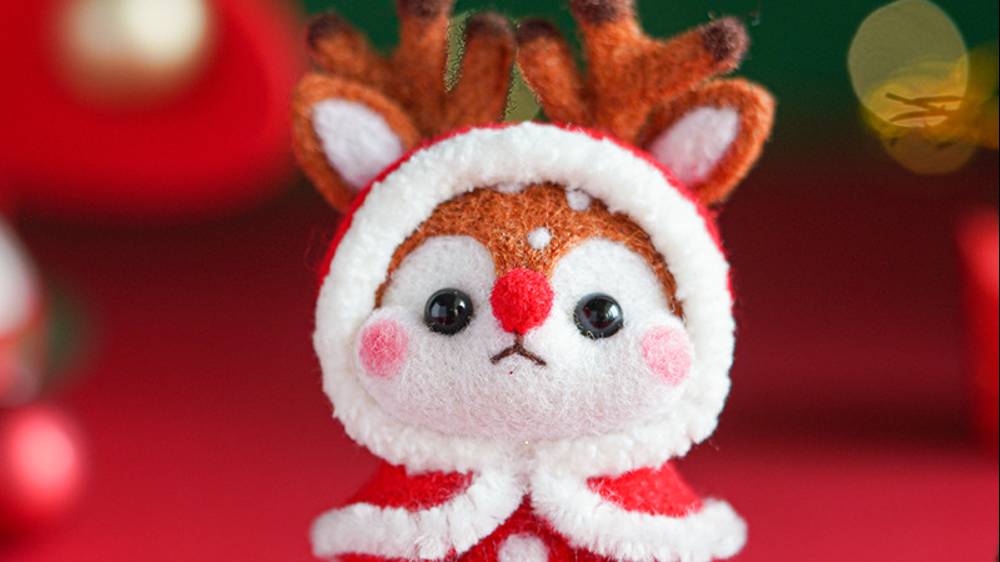 Валяние из шерсти - Новогодний олень (арт. 171497235)