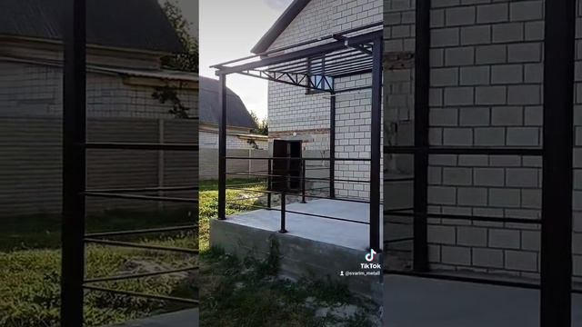 Изготовление металлических каркасов под навесы своими руками I Сварка