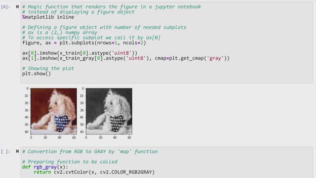 (En) Примените методики предварительной обработки GrayScale изображений для обучения нейросети
